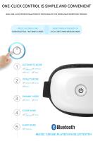 China 2 Hours Usage Time Eye Massager with Bluetooth Function and 3 Massage Modes for sale