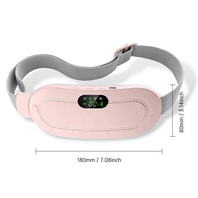 China White Pink Digital Display Menstrual Heating Pad - Pink Abdominal Massage Belt for Discomfort Relief for sale