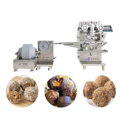 China OEM Protein Ball Rolling Machine Date Ball Encrusting Machinery for sale