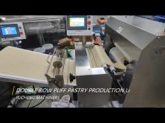 SUS Bakery Puff Machine 100pcs/M Automatic Puff Pastry Making Machine