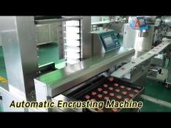 Sliced Cookies Automatic Encrusting Machine High Capacity PLC Control