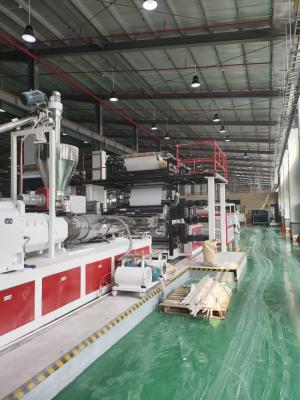 中国 380V倍ねじPLC SPCポリ塩化ビニールの床タイル機械 販売のため