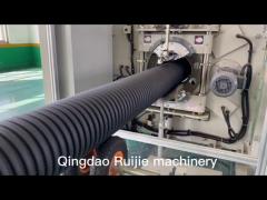 Double wall corrugated pipe machine