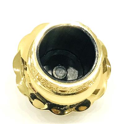 China Custom Luxury Gold Color Zamak Metal Perfume Bottle Caps With Stone for sale