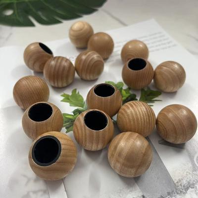 China Natural Solid Wood Ball type Perfume Bottle Cap for sale