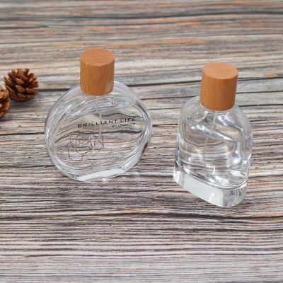China Natural Solid Wood Cylinder Type Perfume Bottle Cap With bottle for sale