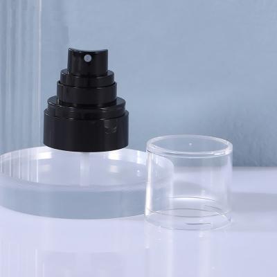 Cina 24 teste di spruzzo di plastica cape del toner di spruzzo dei denti della testa di trucco della pompa cosmetica nera dello spruzzo in vendita