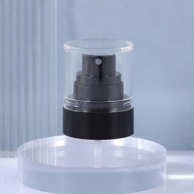 Cina 24 teste di spruzzo di plastica cape del toner di spruzzo dei denti della testa di trucco della pompa cosmetica nera dello spruzzo in vendita