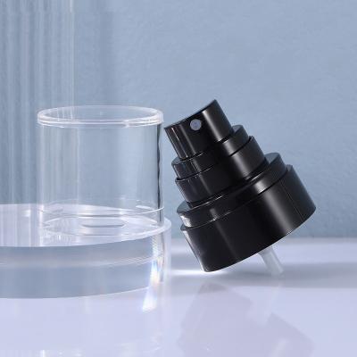 Cina 24 teste di spruzzo di plastica cape del toner di spruzzo dei denti della testa di trucco della pompa cosmetica nera dello spruzzo in vendita