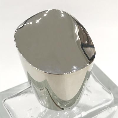 China Matte Elegant Zamak Perfume Caps In Round 32*23*30mm Gold/Silver/Customized for sale