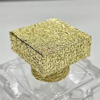 China Custom Zamak Perfume Caps Die Casting Gold Silver Square Round 10000pcs MOQ for sale