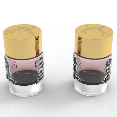 China Capa de perfume Zamak personalizada para gorras de perfume con acabado dorado / plateado y logotipo en venta
