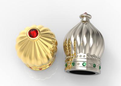 中国 金・銀色ザマック香水キャップ オーダーメイド金属香水カバー 販売のため