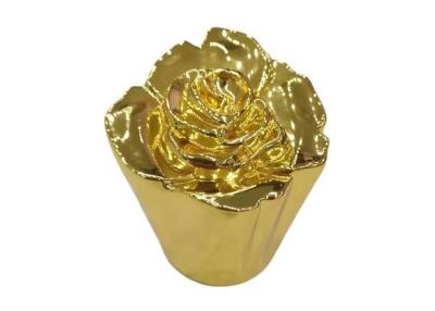 China Romantische rosaförmige Parfümflaschenkappe zu verkaufen