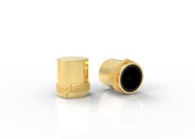China Luxe high-end Zamak glanzend goud parfum fles doppen zink legering parfum deksels Te koop