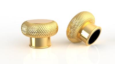 China Custom-Made High-End Luxury Zinc Alloy Perfume Caps In Rose Gold And Bright Gold Are Also Available. for sale