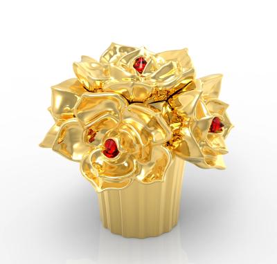 China Bloemvormige zinklegeringen voor parfumflessen voor milieuvriendelijke verpakkingen Te koop