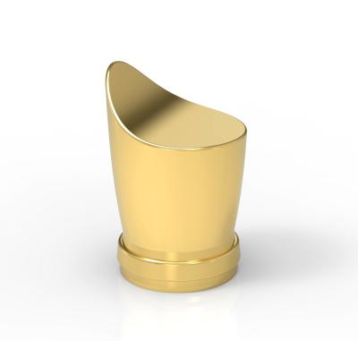China Existing Ready Mould Zamak Perfume Caps Style Hexagon Shape die casting Fea15 Metal Bottle Tops for sale