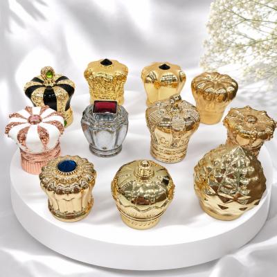China Custom Zinc-Alloy Crown-shaped Perfume Caps with Luxury Finishes, Precision-Engineered Fit, and Moisture Resistance for sale