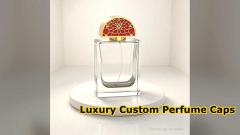 Luxury Hollow Floral Zamac Perfume Cap Gold Red Enamel