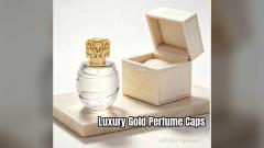 Luxury Hollow Floral Zamac Perfume Cap Gold Plated Lid