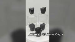 Black high-end irregular zamac perfume cap