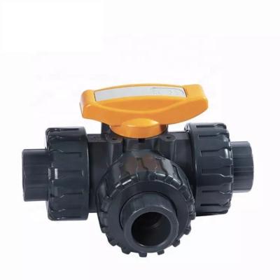 China 1-Inch 3-Way T Port Control Valve with 1.0MPA Pressure and Socket/Thread Connection for sale