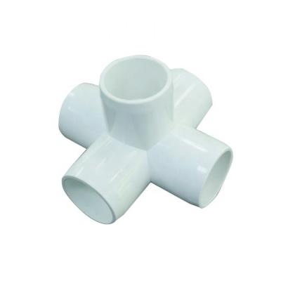 China Length STANDARD White Color Schedule 40 PVC 5 Way Elbow Fittings ASTM D1785 Standard for sale