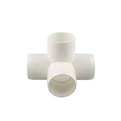 China Length STANDARD White Color Schedule 40 PVC 5 Way Elbow Fittings ASTM D1785 Standard for sale