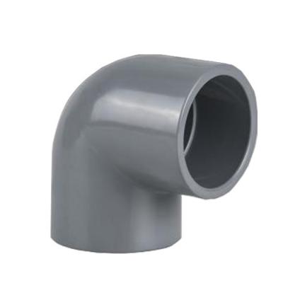China Fabricação de acessórios de tubos de PVC normalizados DIN com cotovelo de 90 graus para fornecimento de água de amostra à venda