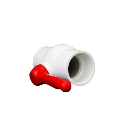 Cina Valvola a sfera in PVC bianca da 1 pollice per sistemi idraulici da valvola di plastica in vendita