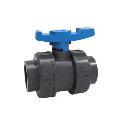 Cina Valvola a sfera di PVC a doppia unione per tubi da 1 pollice a pressione 1.0MPA e anello O EPDM in vendita