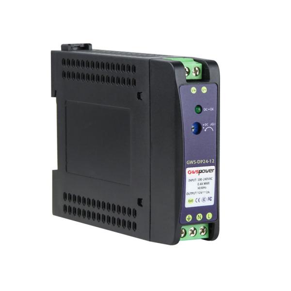 Quality Flame-retardant plastic housing 24W 12VDC Industrial Power Supply Slim Type DIN Rail Mounted for sale