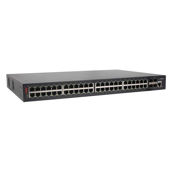 Quality 52 Port Gigabit Managed PoE Switch 600W Power Supporting IPv4 IPv6 Management for sale