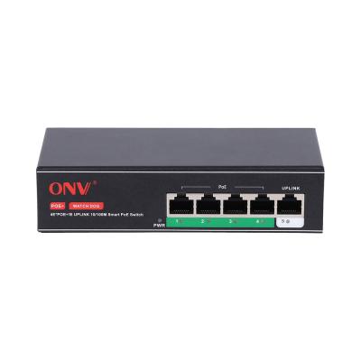 China 5 Port 10/100M Smart PoE Switch With 30W Per Port And Watchdog Function for sale