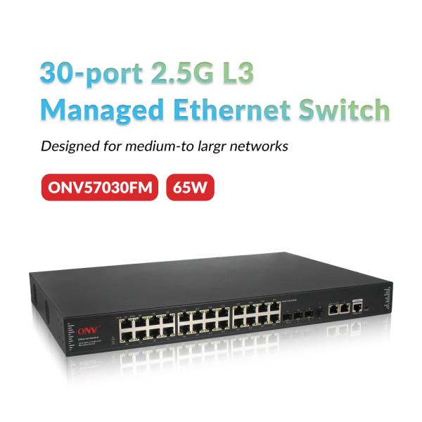 Quality 30 Port 2.5G L3 Managed Ethernet Switch For High Density Networking for sale