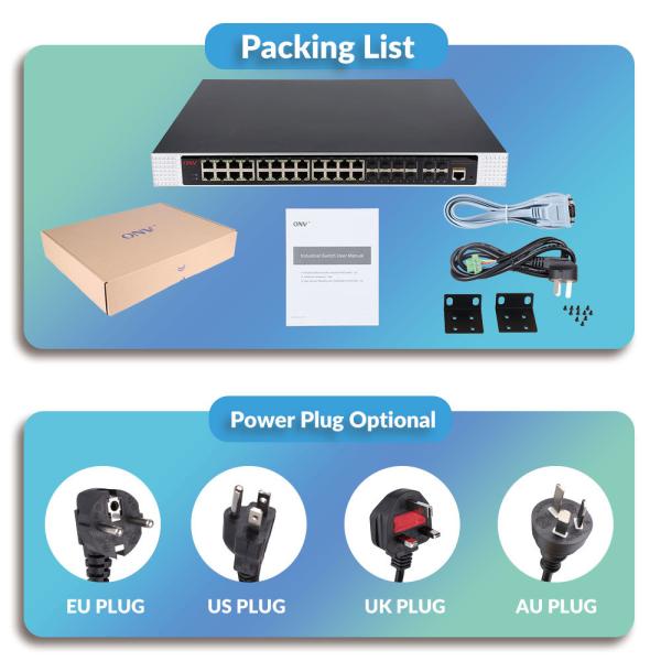Quality 36 Port 10G Uplink Managed Industrial PoE Switch L2+ Network Management for sale