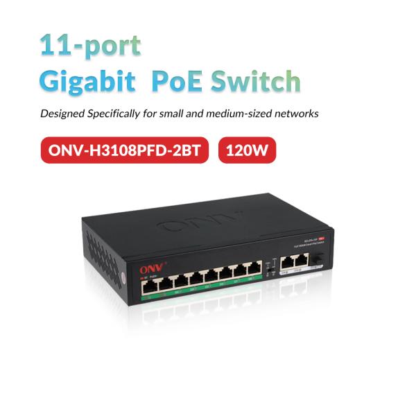 Quality Zero Configuration 11 Port Gigabit PoE Switch With 12Gbps Switching Capacity for sale