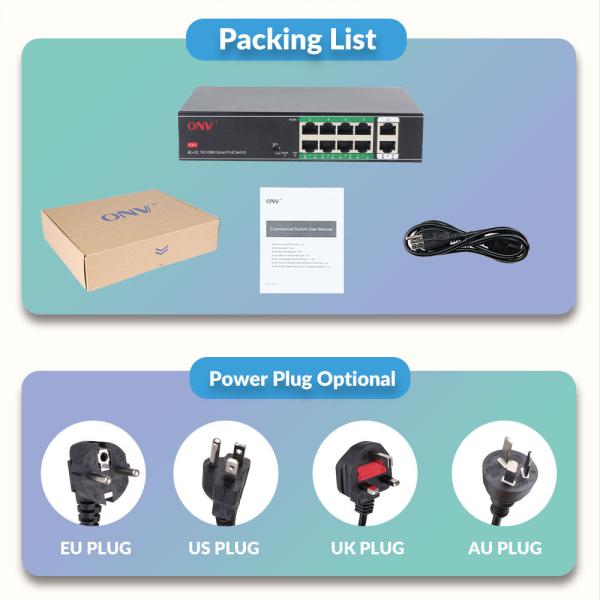 Quality 10 Port 10/100M PoE Switch 30W Per Port For Reliable Network Connectivity for sale