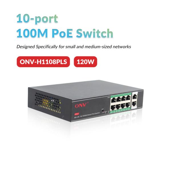 Quality 10 Port 10/100M PoE Switch 30W Per Port For Reliable Network Connectivity for sale
