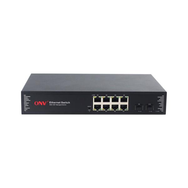 Quality 10 Port Gigabit Easy Managed Ethernet Switch With 8x RJ45 And 2x SFP Ports for sale