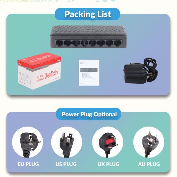 Quality 8 Port 10/100M Unmanaged Ethernet Switch 1.6Gbps Zero Configuration For Network for sale