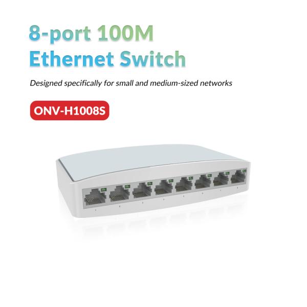 Quality 8-port 10/100M Ethernet switch with 1.6Gbps switching capacity for reliable for sale