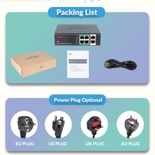 Quality Commercial Grade 6 Port Gigabit PoE Switch With IEEE802.3af/At Support for sale