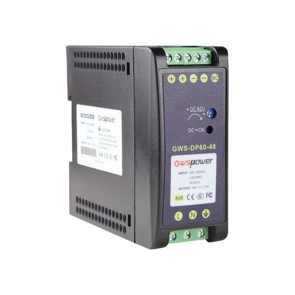 Quality 60W DIN Rail Power Supply with 48VDC Output, 90-264VAC Input, and High Efficiency for Industrial Applications for sale