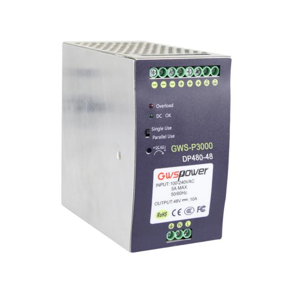 Quality 480W 48V High Efficiency Industrial DIN Rail Power Supply for Automation and Control Systems for sale