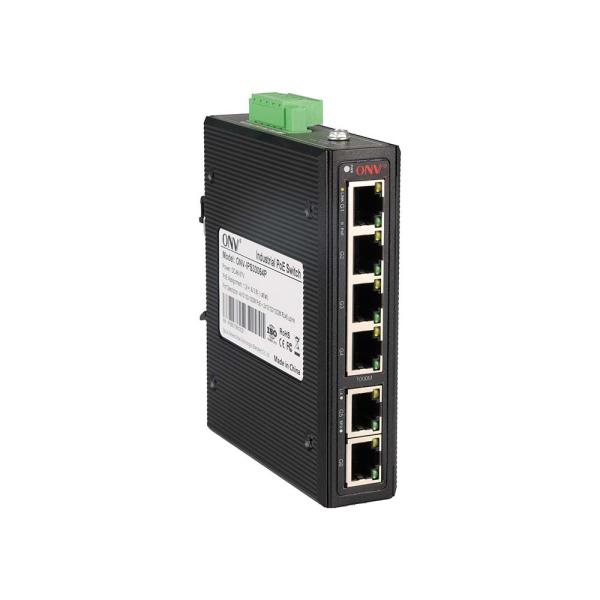 Quality 6-port Gigabit Industrial PoE Switch with 30W per Port and DIN Rail Mountable for sale