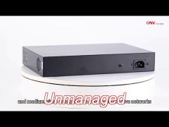 18 port gigabit poe switch unmanaged with 30w per port plug and play design