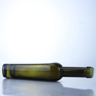 Cina 375ml Bottiglie di olio d'oliva verde scuro Acid Etch Superficie manipolazione e colore alto in vendita