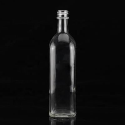 China 500ml Square Glass Bottle of Extra Virgin Olive Oil with Customized Surface Handling for sale